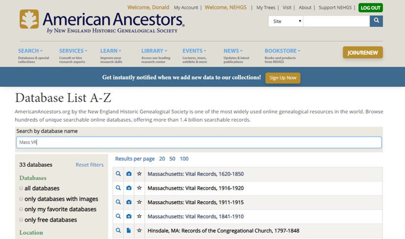 Enhanced Database Browse and Category Updates – American Ancestors ...