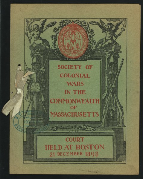 Update: Massachusetts: Society of Colonial Wars Membership Applications, 1560-1970 – American ...